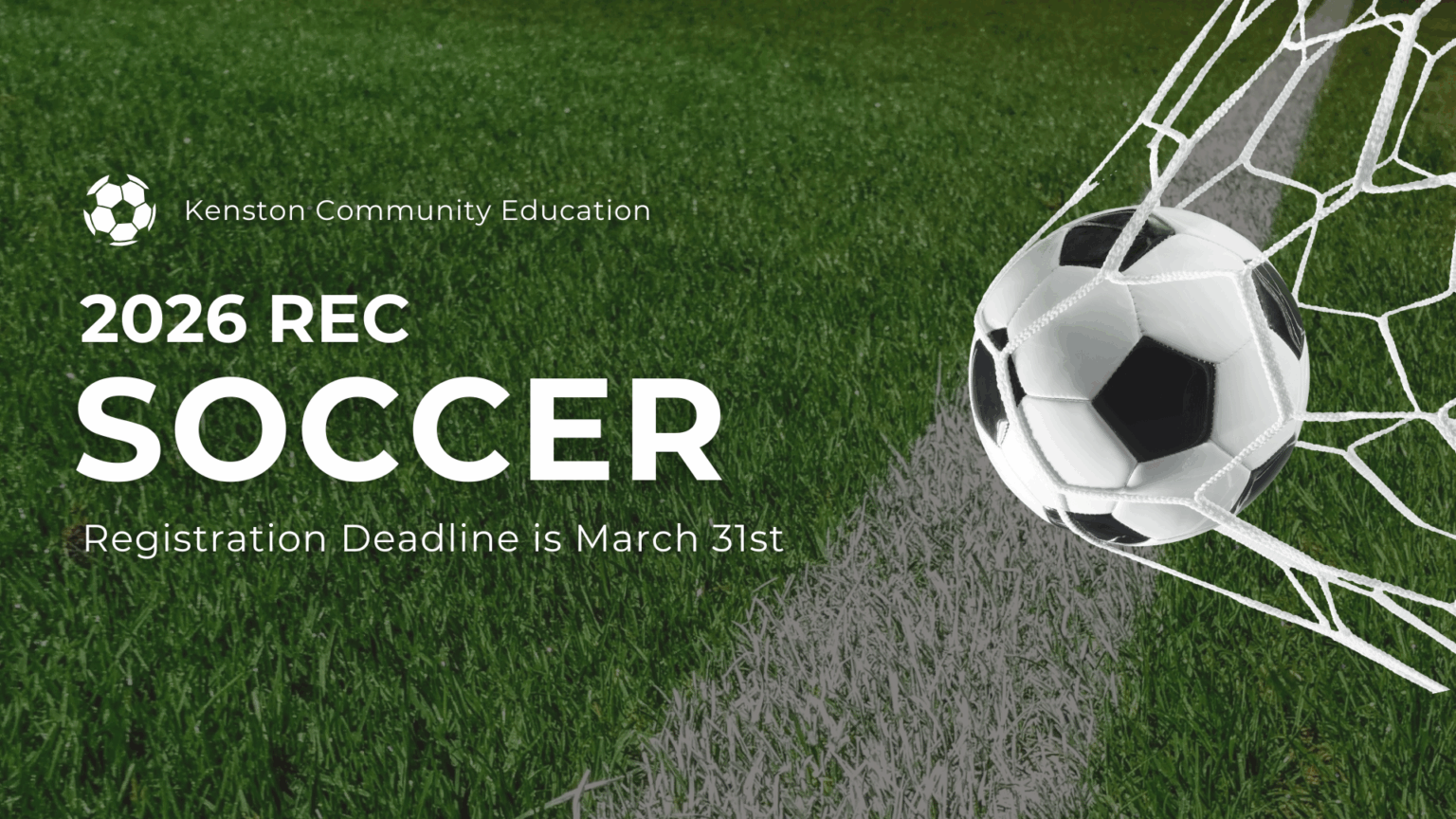 KCE Spring Rec Soccer Registration Deadline is March 31, 2026 – KCE